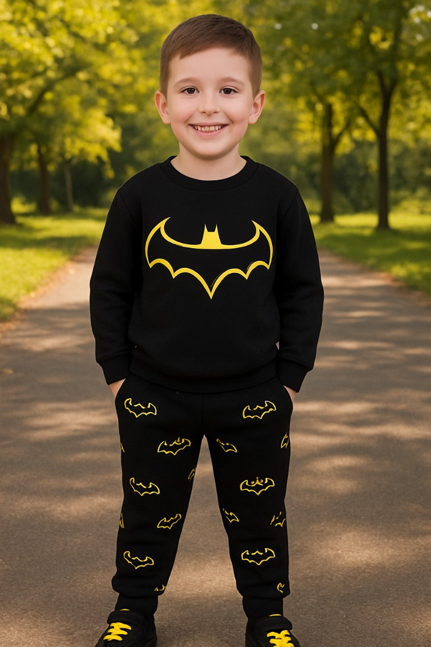 Batman print black track suit- Boys (R-53) – Coco Club